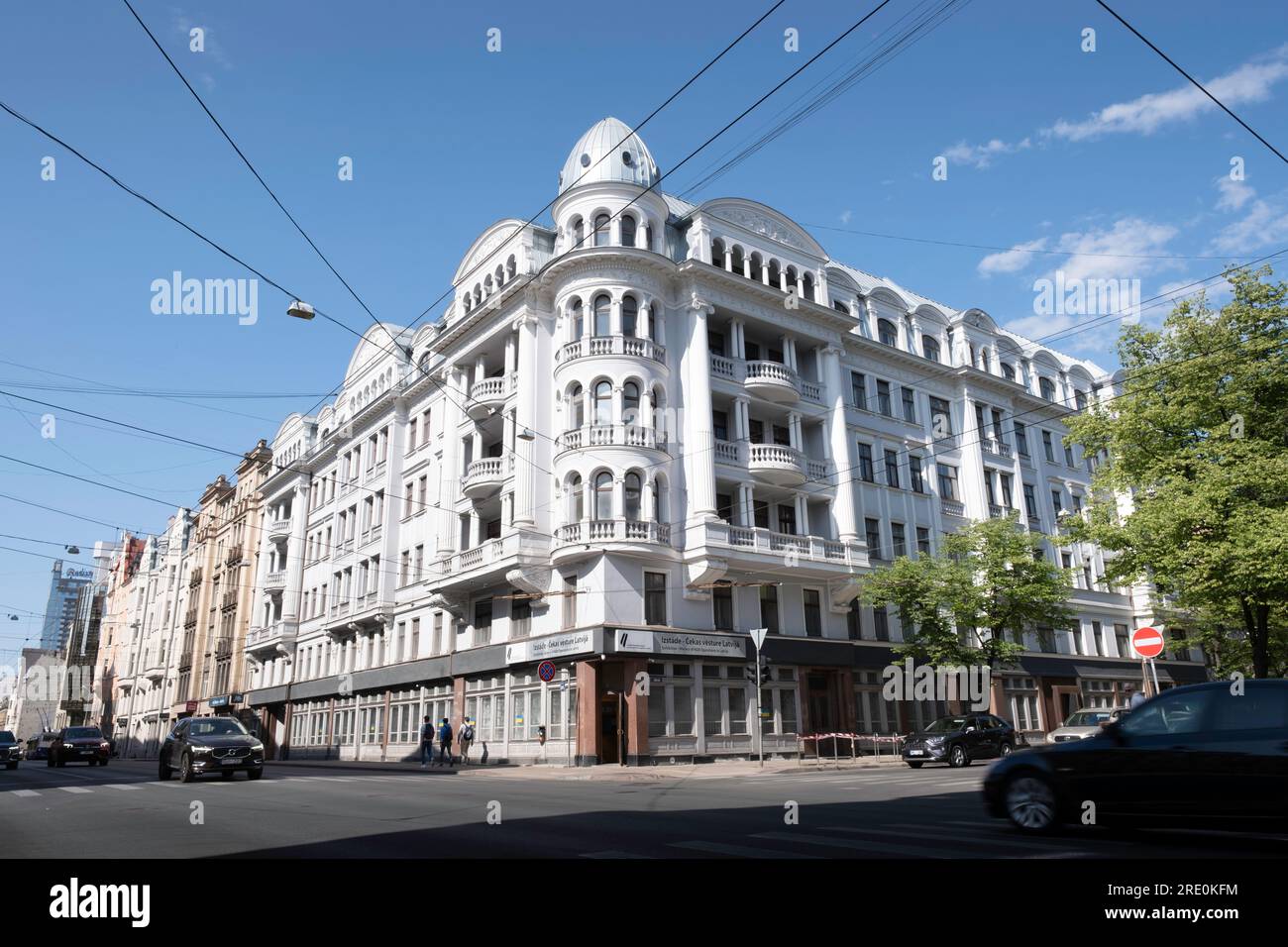 The infamous 'The Corner House' in Brīvības Street in Riga, known as ...