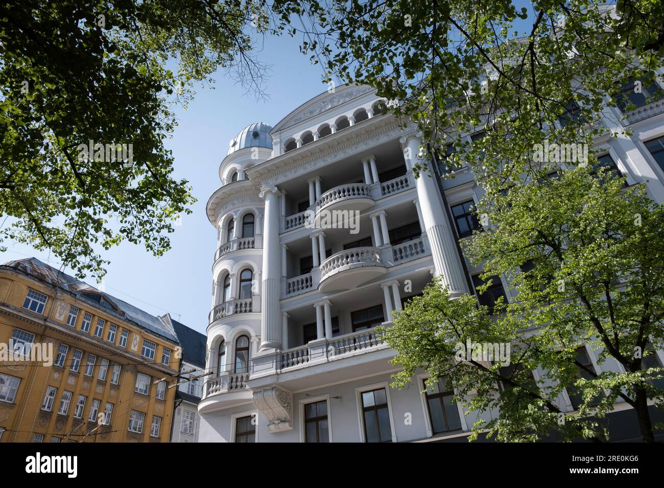 The infamous 'The Corner House' in Brīvības Street in Riga, known as ...
