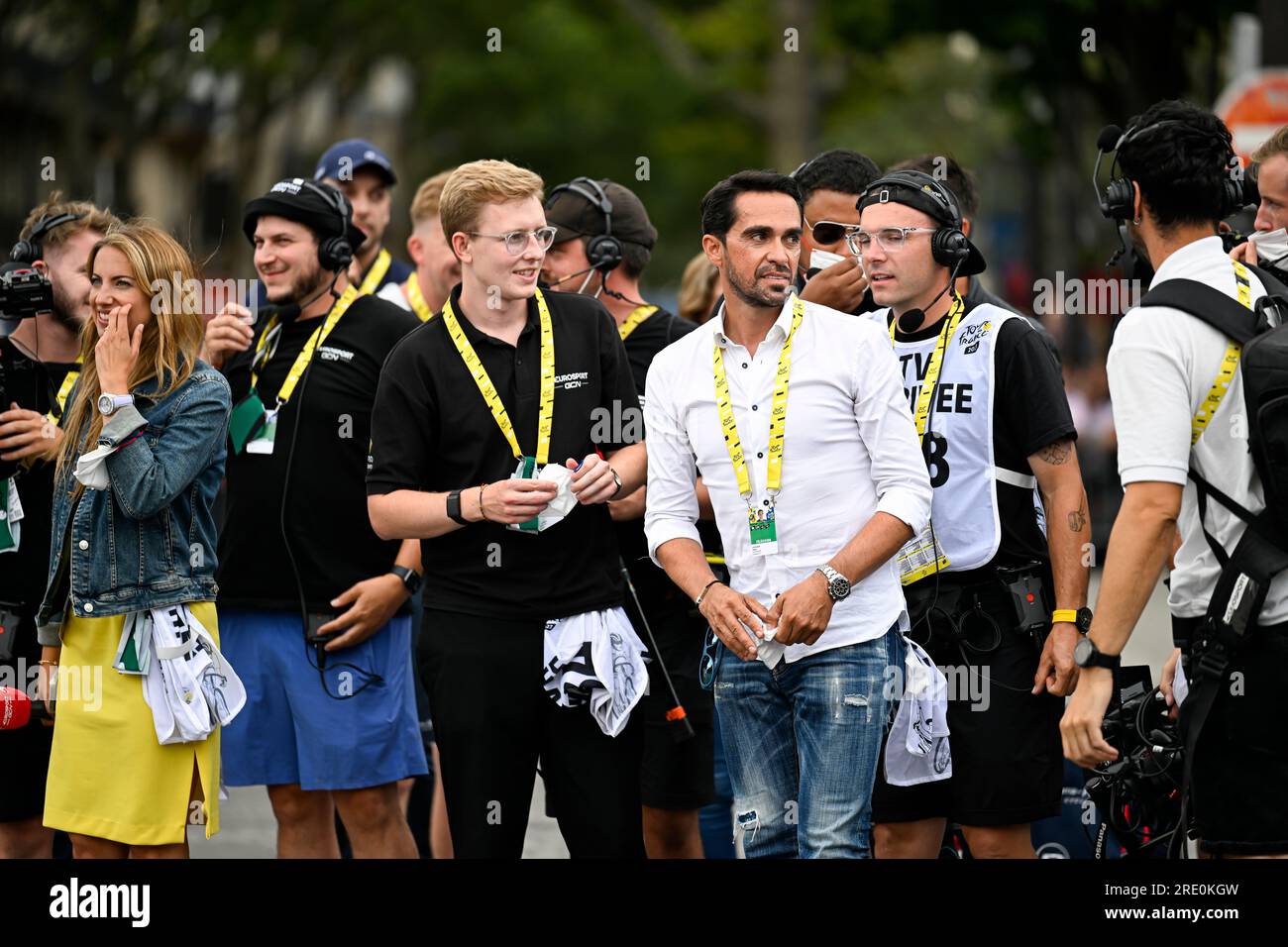 Alberto Contador during the stage 21 of the Tour de, France. , . in ...