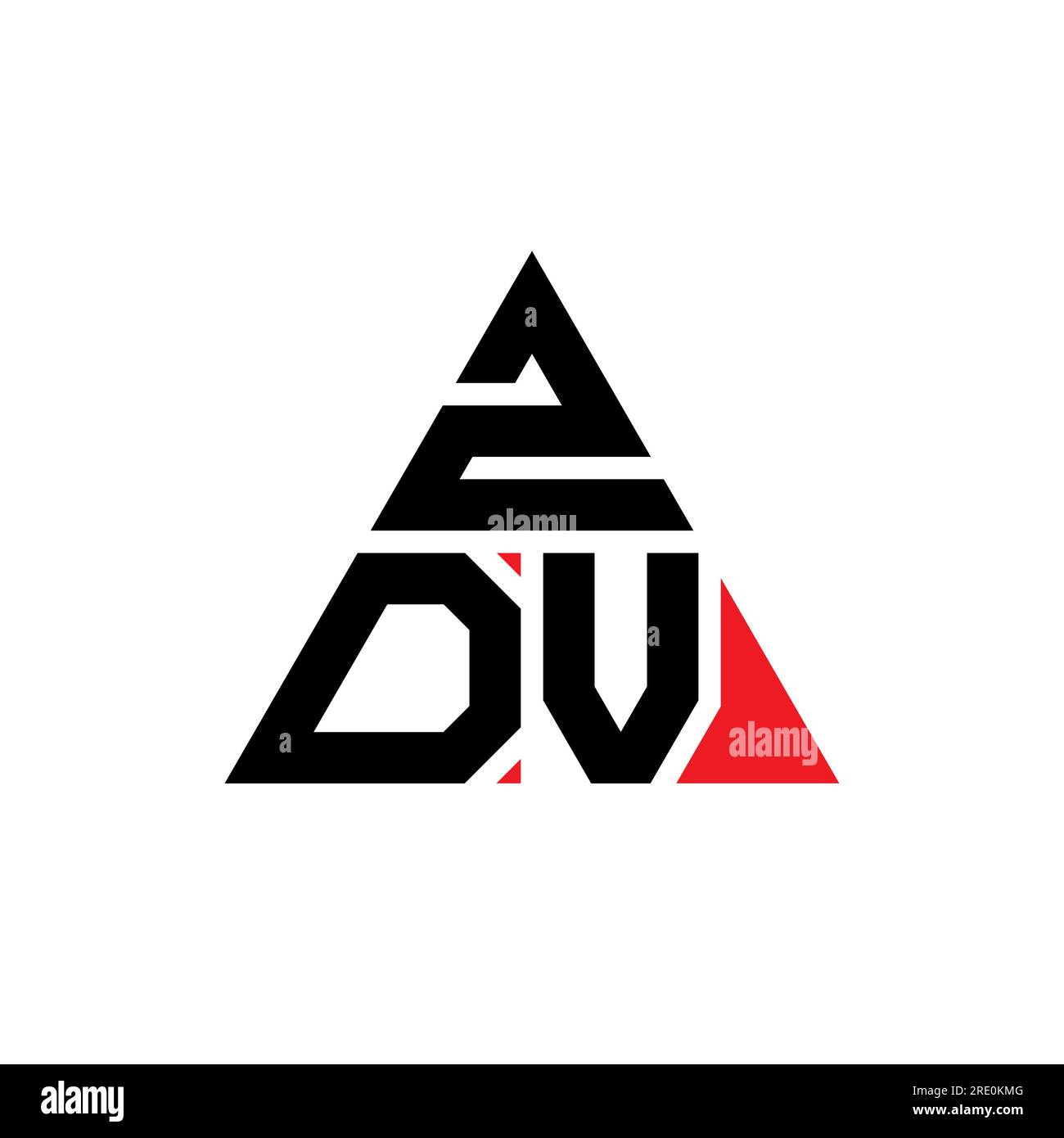 ZDV triangle letter logo design with triangle shape. ZDV triangle logo ...