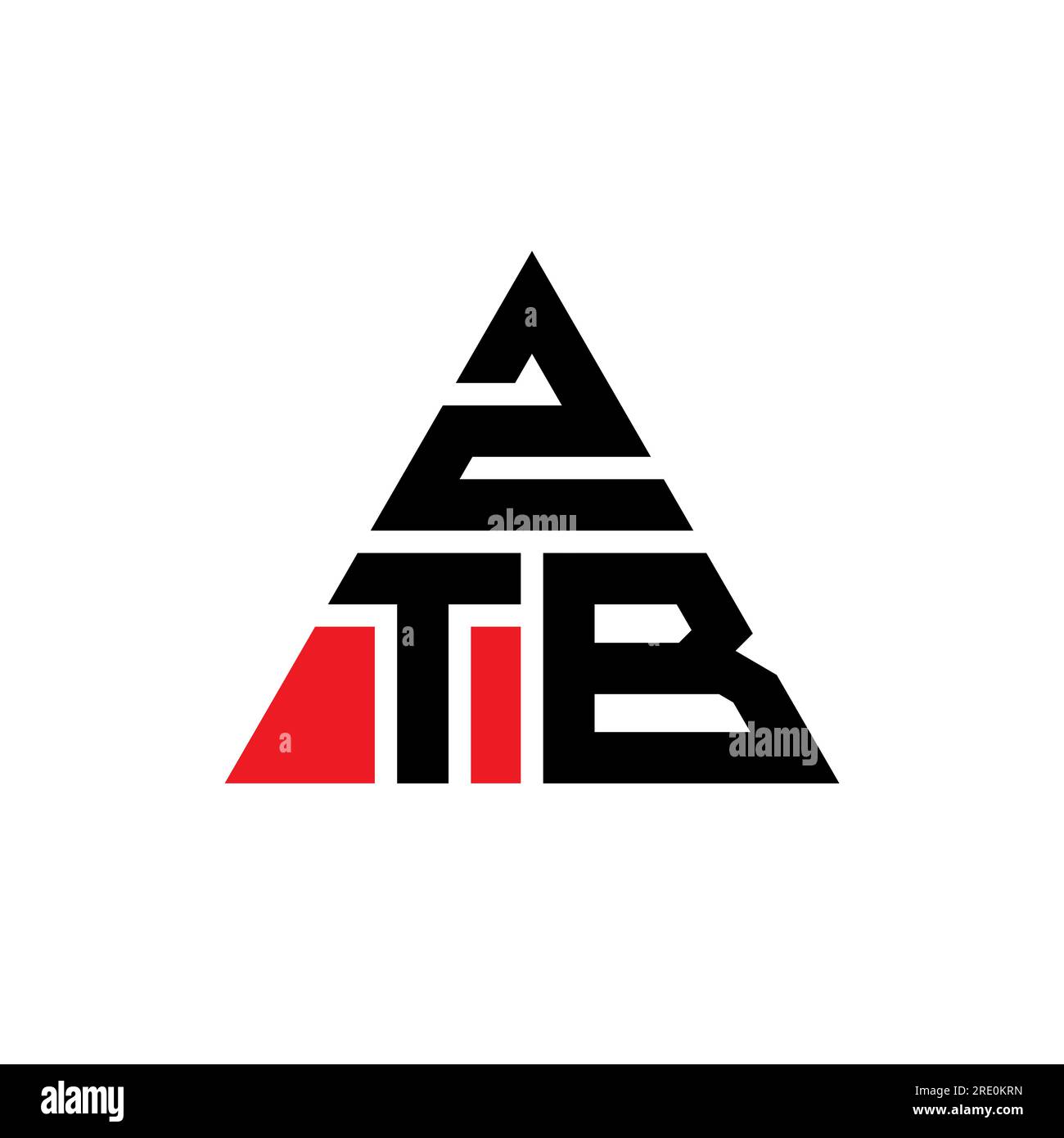 ZTB triangle letter logo design with triangle shape. ZTB triangle logo design monogram. ZTB ...