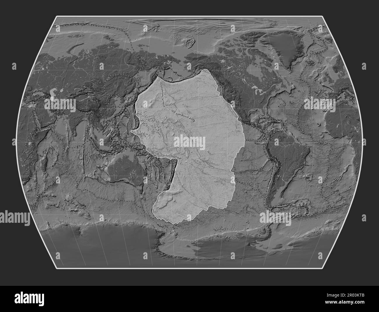 Pacific tectonic plate on the bilevel elevation map in the Times ...