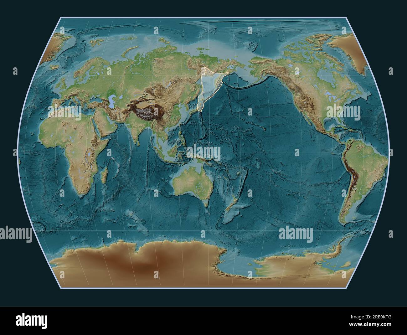 Okhotsk tectonic plate on the Wiki style elevation map in the Times ...