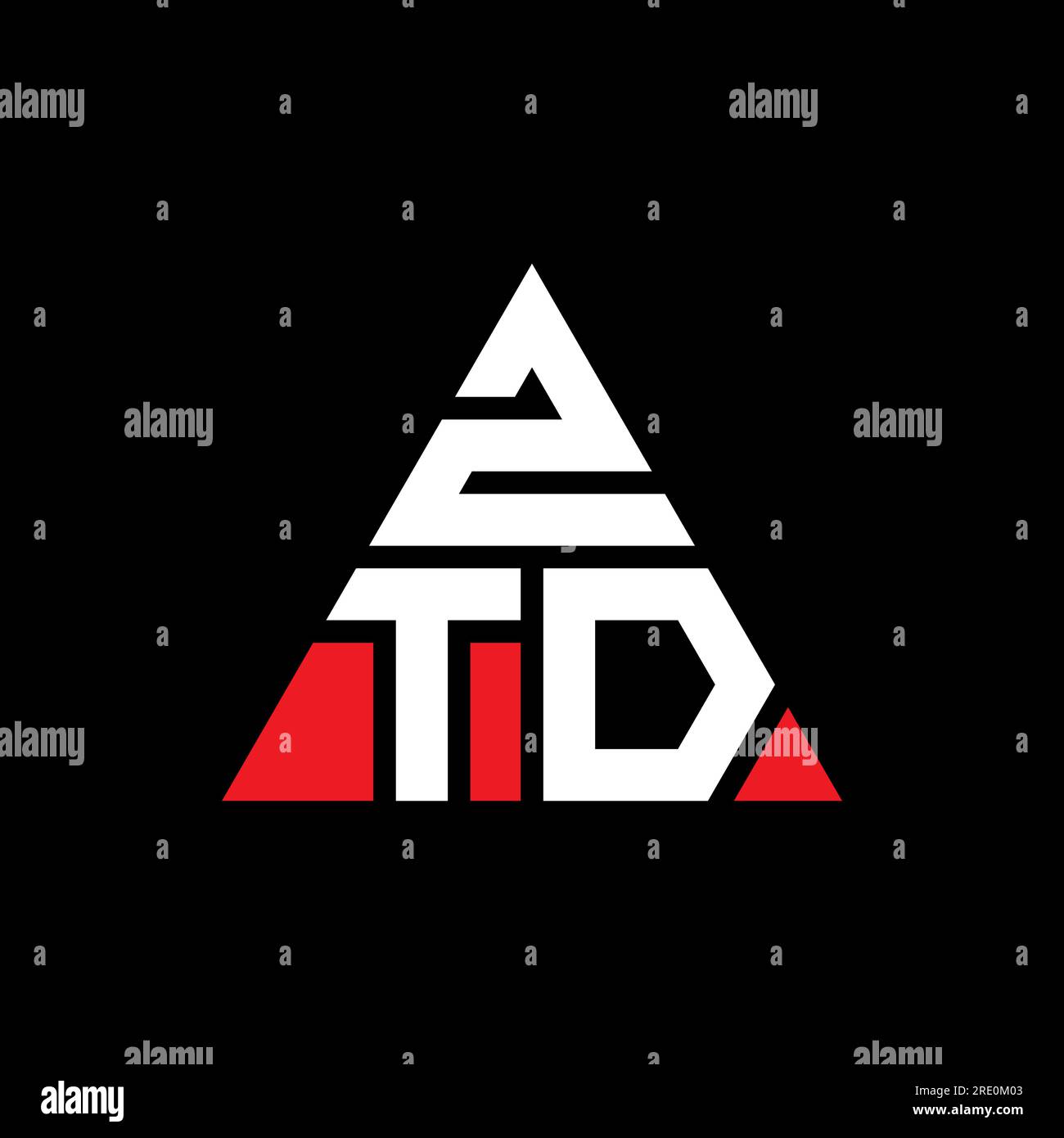 ZTD triangle letter logo design with triangle shape. ZTD triangle logo ...