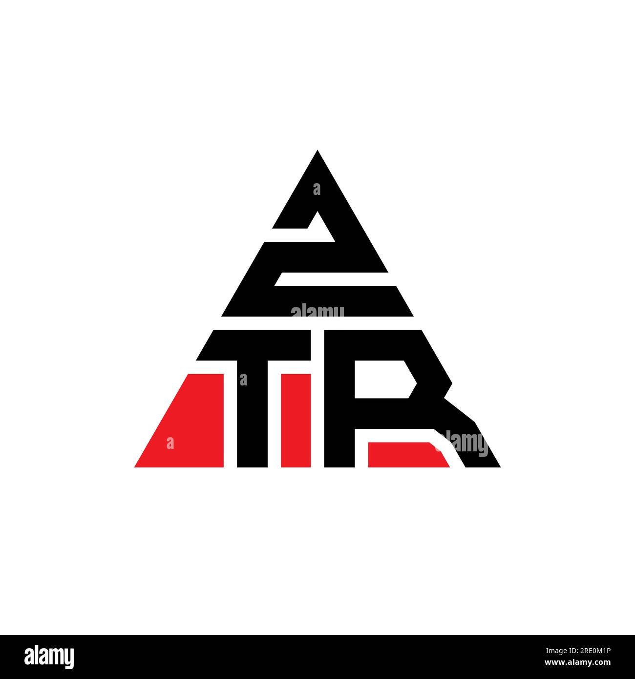 ZTR triangle letter logo design with triangle shape. ZTR triangle logo ...