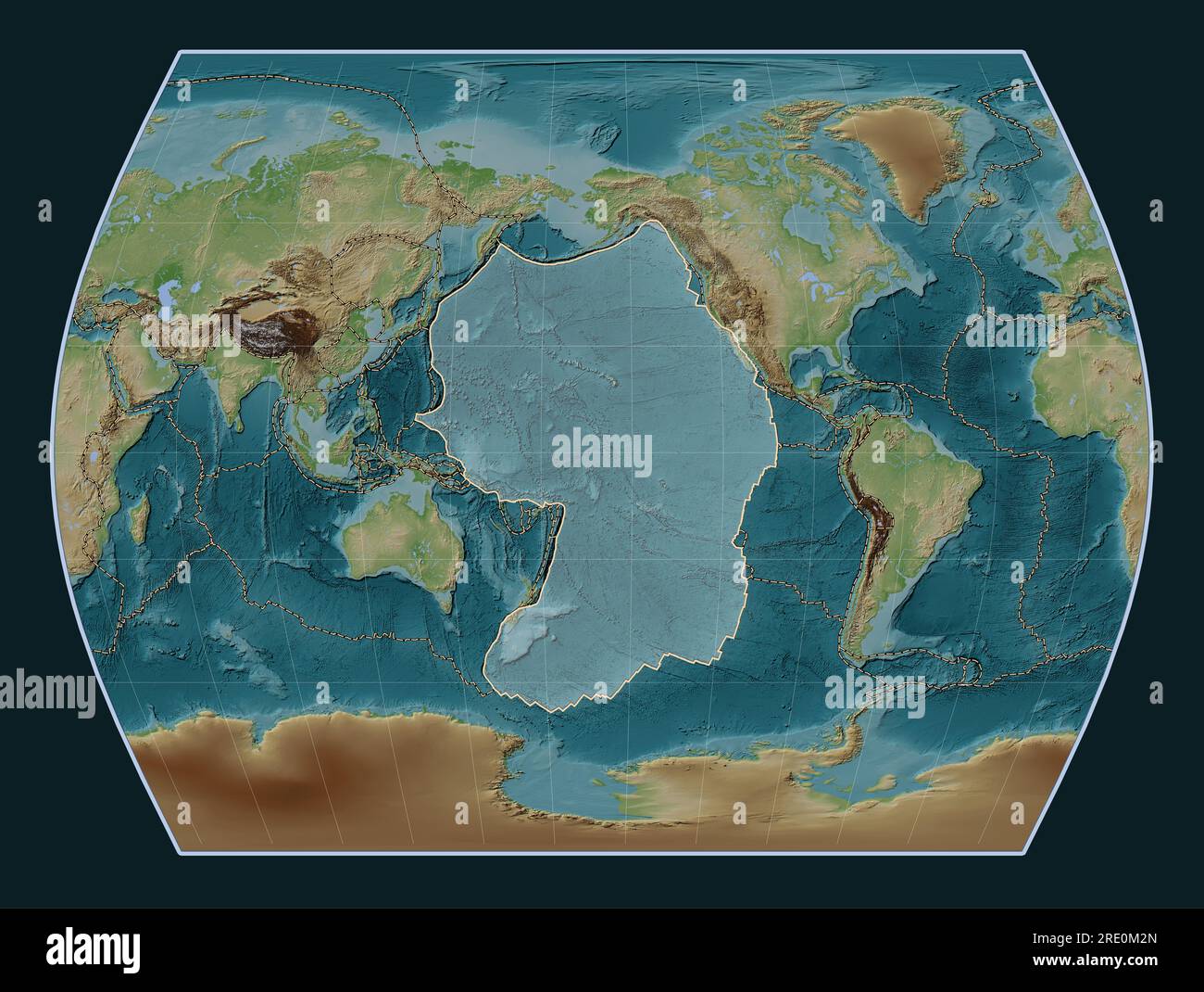 Pacific tectonic plate on the Wiki style elevation map in the Times ...