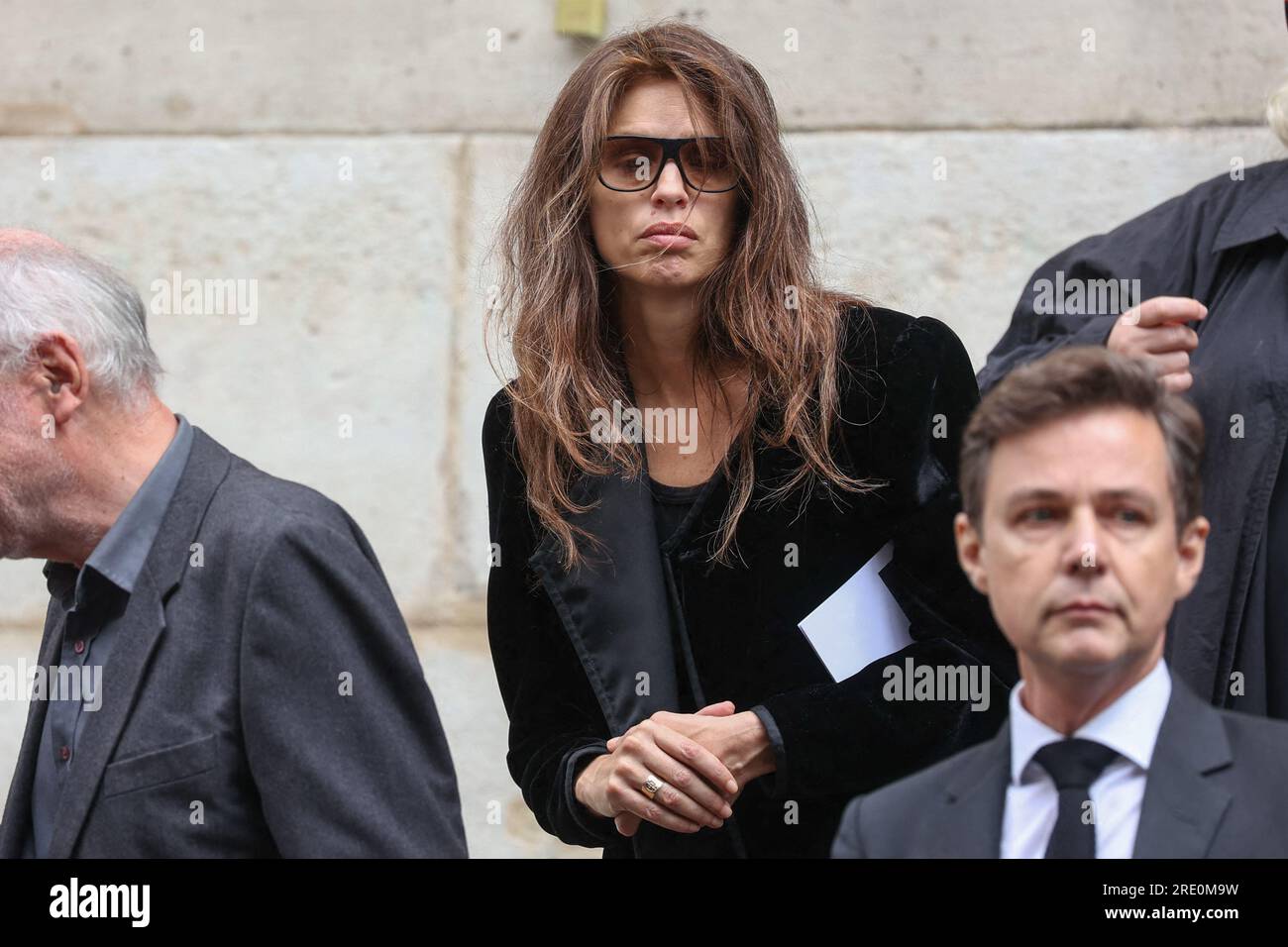 Paris, France. 24th July, 2023. Maiwenn Le Besco during the funeral at ...