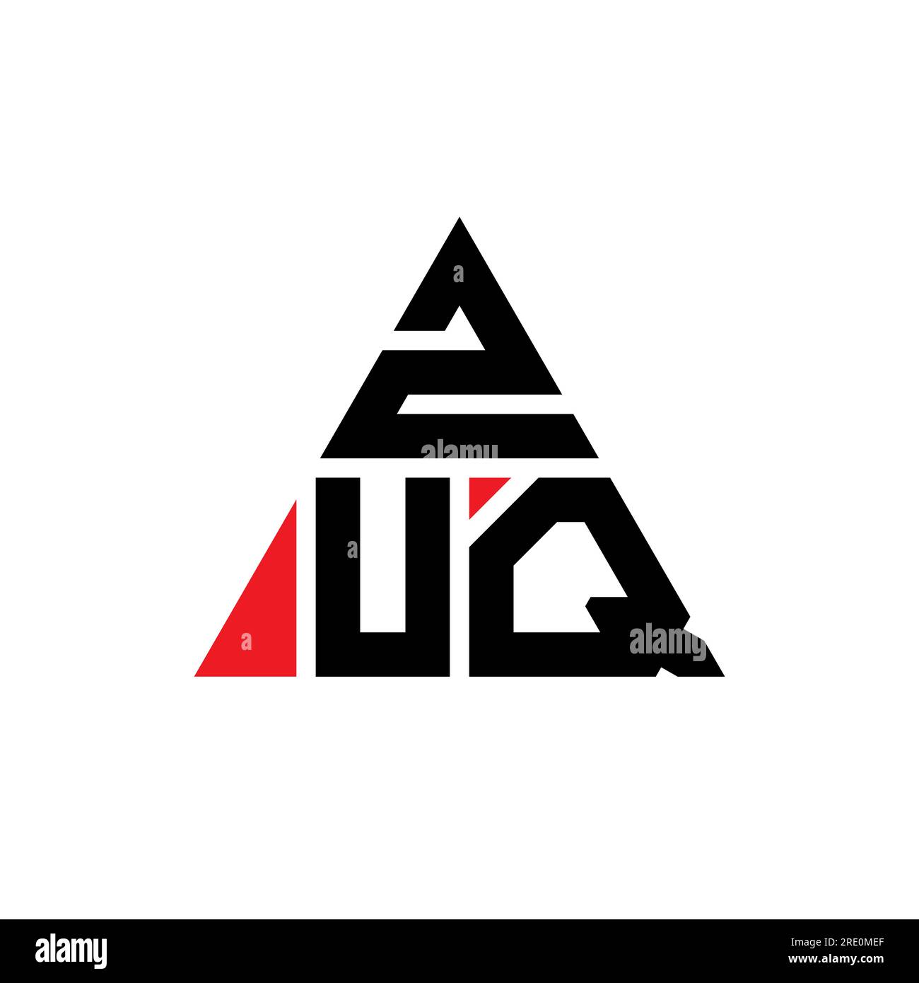 ZUQ triangle letter logo design with triangle shape. ZUQ triangle logo ...