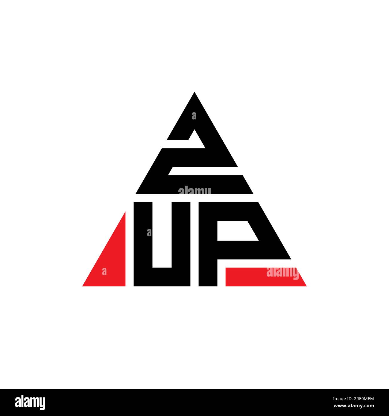 ZUP triangle letter logo design with triangle shape. ZUP triangle logo ...