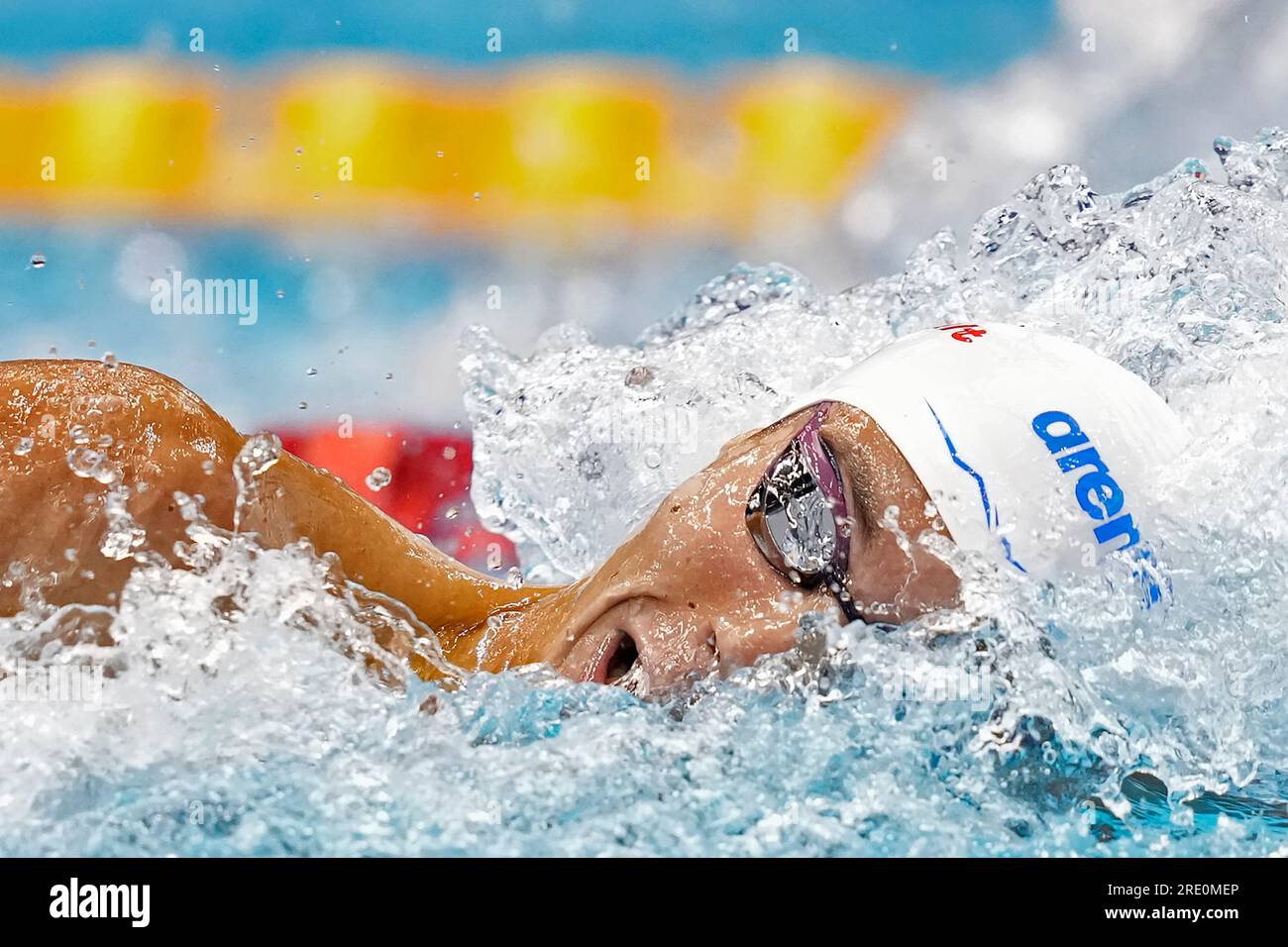 David Popovici of Romania competes in the men's 200 meter freestyle ...