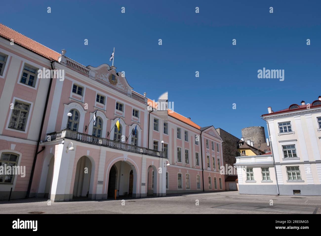Toompea castle, building of Estonian Parliament in Tallinn, Estonia ...
