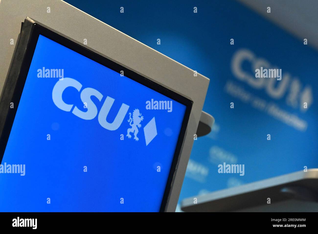 munich-deutschland-24th-july-2023-side-motif-csu-logo-on-the