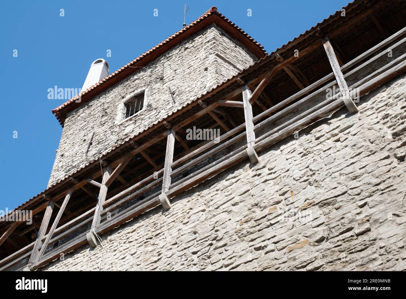 Restored Hellemann Tower and City Wall Walkway at the end of Müürivahe ...
