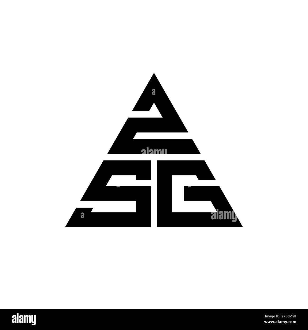 ZSG triangle letter logo design with triangle shape. ZSG triangle logo ...