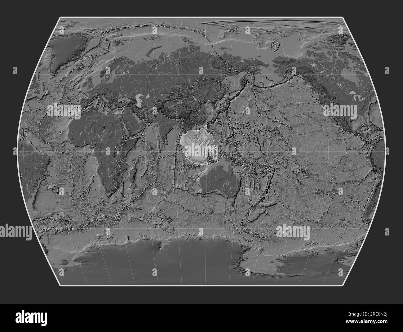 Sunda tectonic plate on the bilevel elevation map in the Times ...