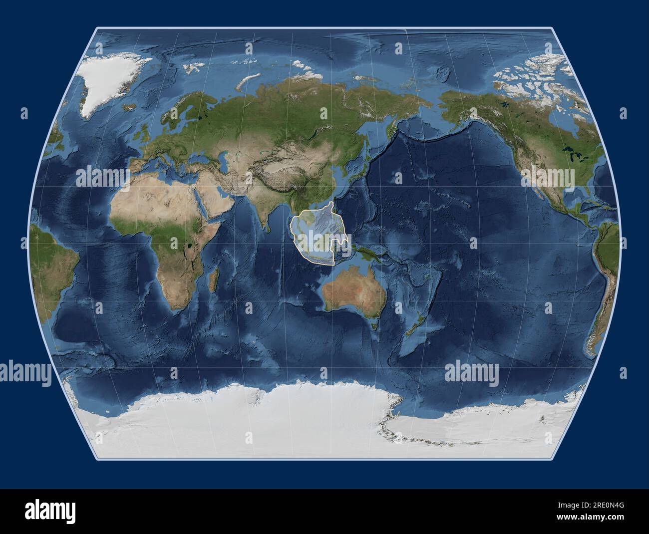 Sunda tectonic plate on the Blue Marble satellite map in the Times ...
