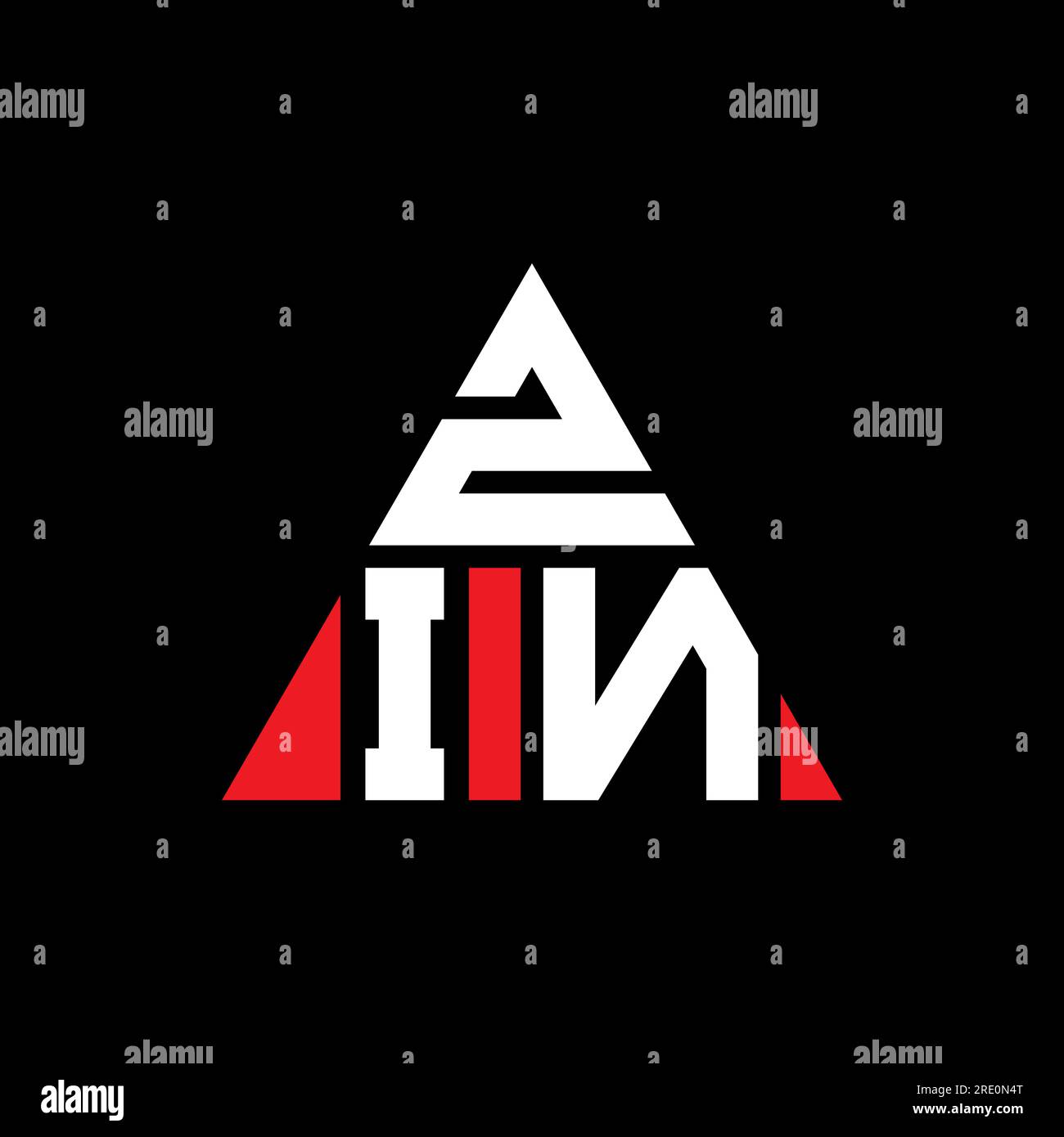 ZIN triangle letter logo design with triangle shape. ZIN triangle logo ...