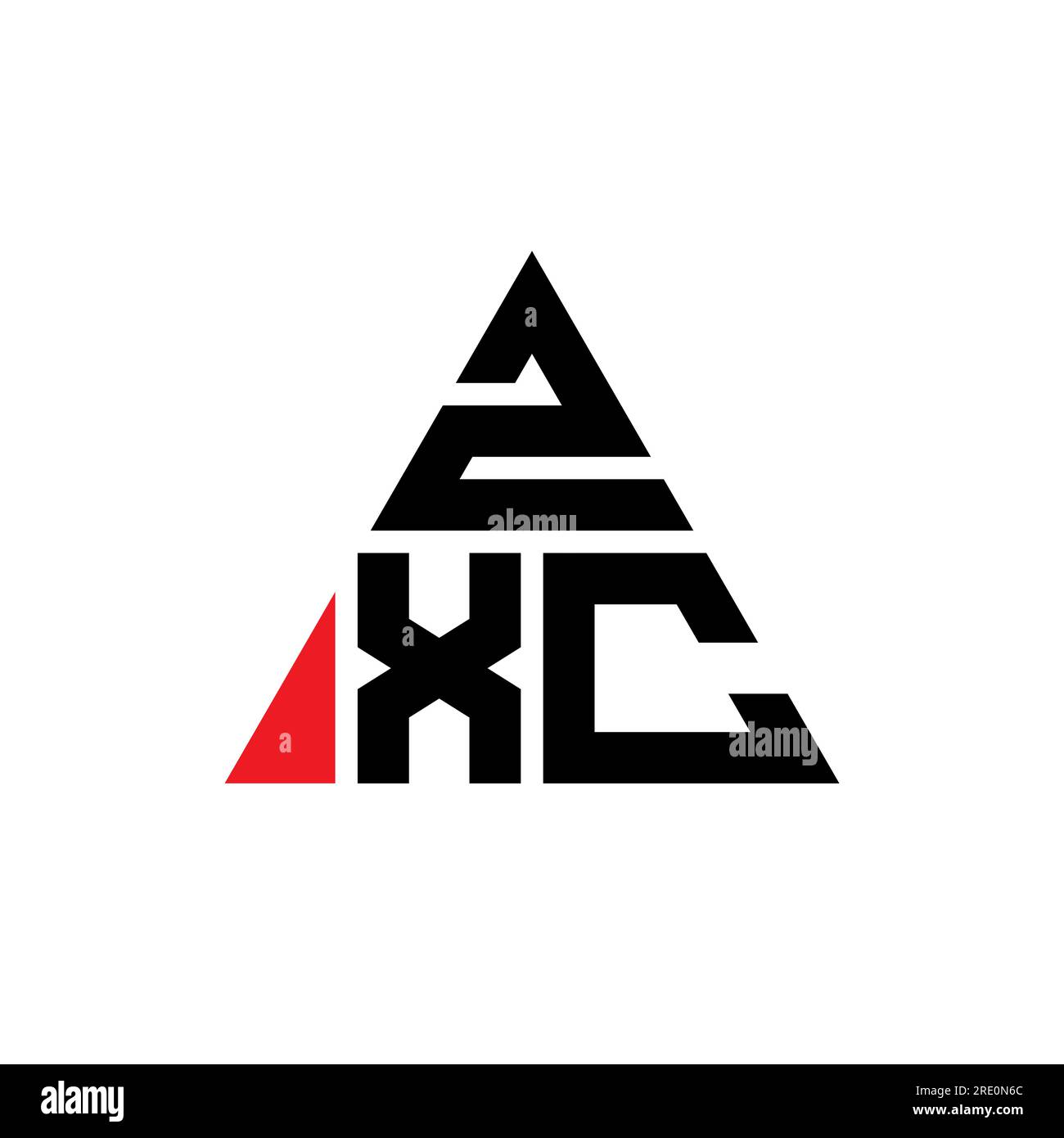 ZXC triangle letter logo design with triangle shape. ZXC triangle logo ...