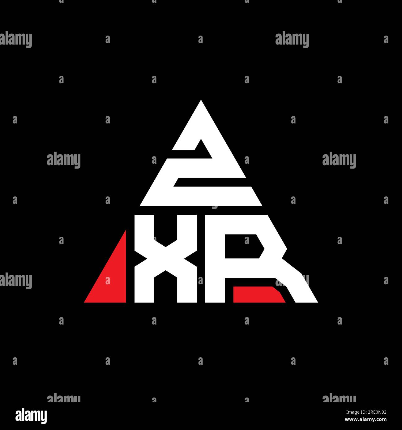 ZXR triangle letter logo design with triangle shape. ZXR triangle logo ...