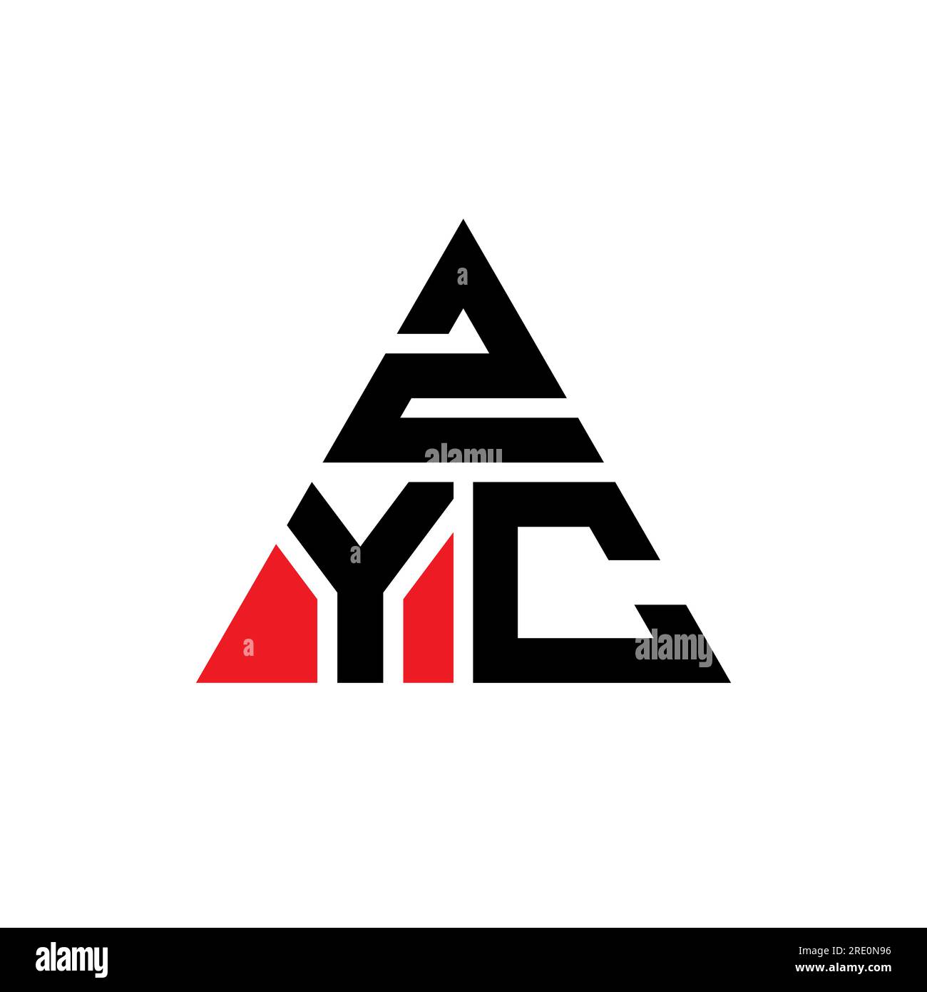 ZYC triangle letter logo design with triangle shape. ZYC triangle logo ...