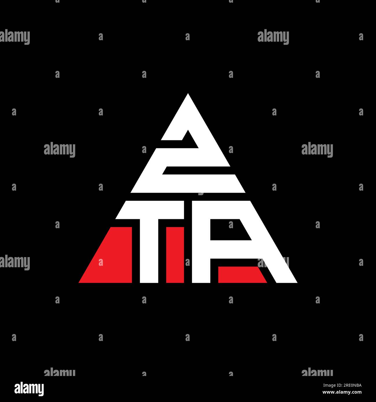ZTA triangle letter logo design with triangle shape. ZTA triangle logo ...
