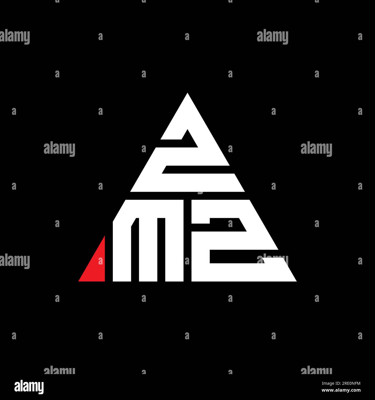 ZMZ triangle letter logo design with triangle shape. ZMZ triangle logo ...