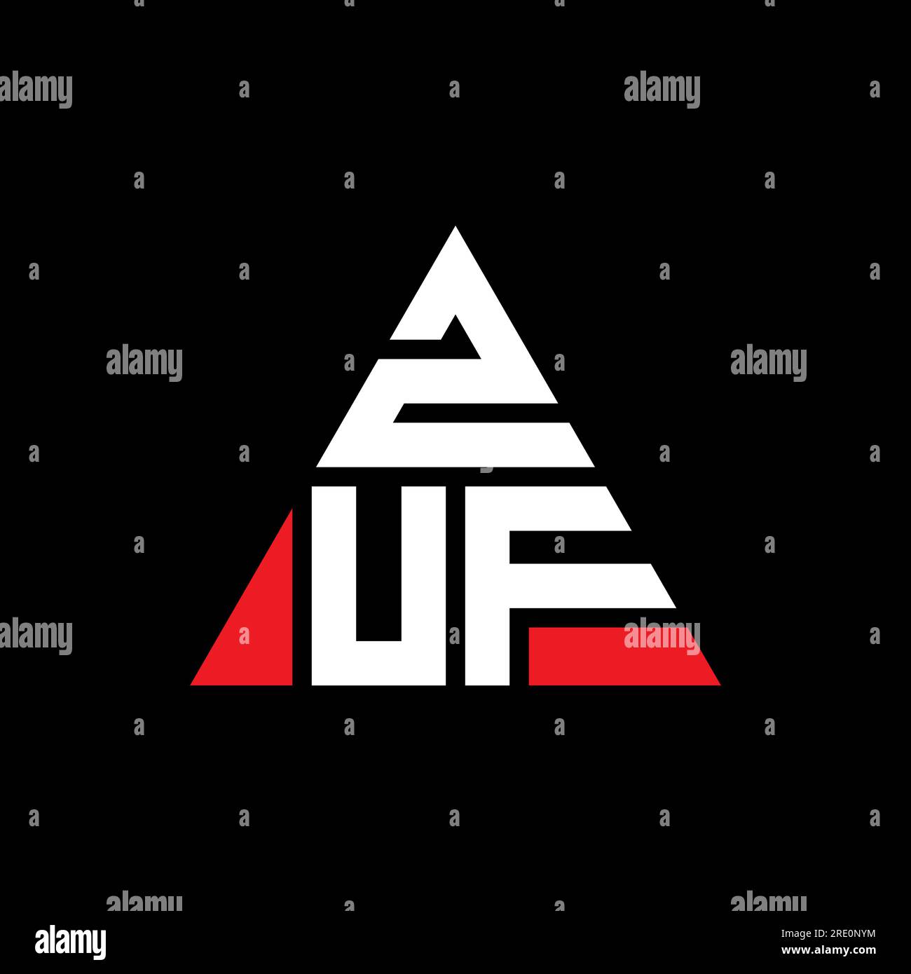 ZUF triangle letter logo design with triangle shape. ZUF triangle logo ...