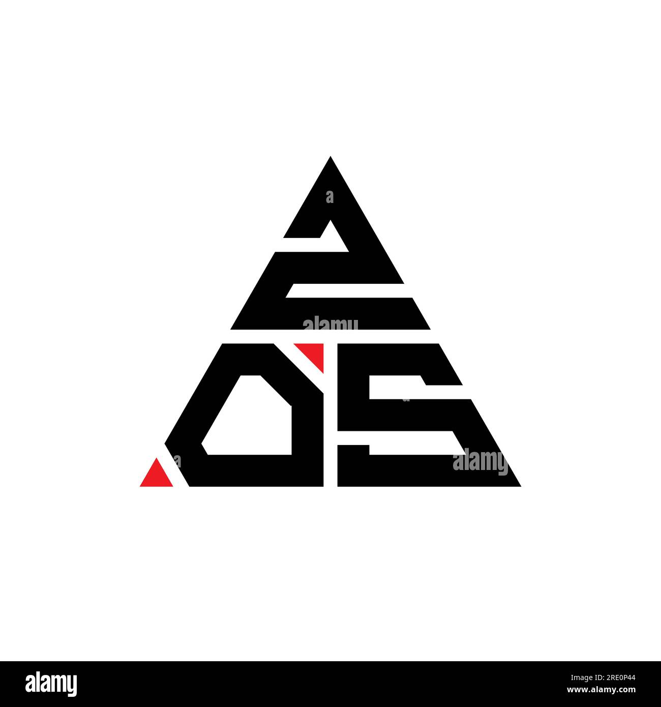 ZOS triangle letter logo design with triangle shape. ZOS triangle logo ...