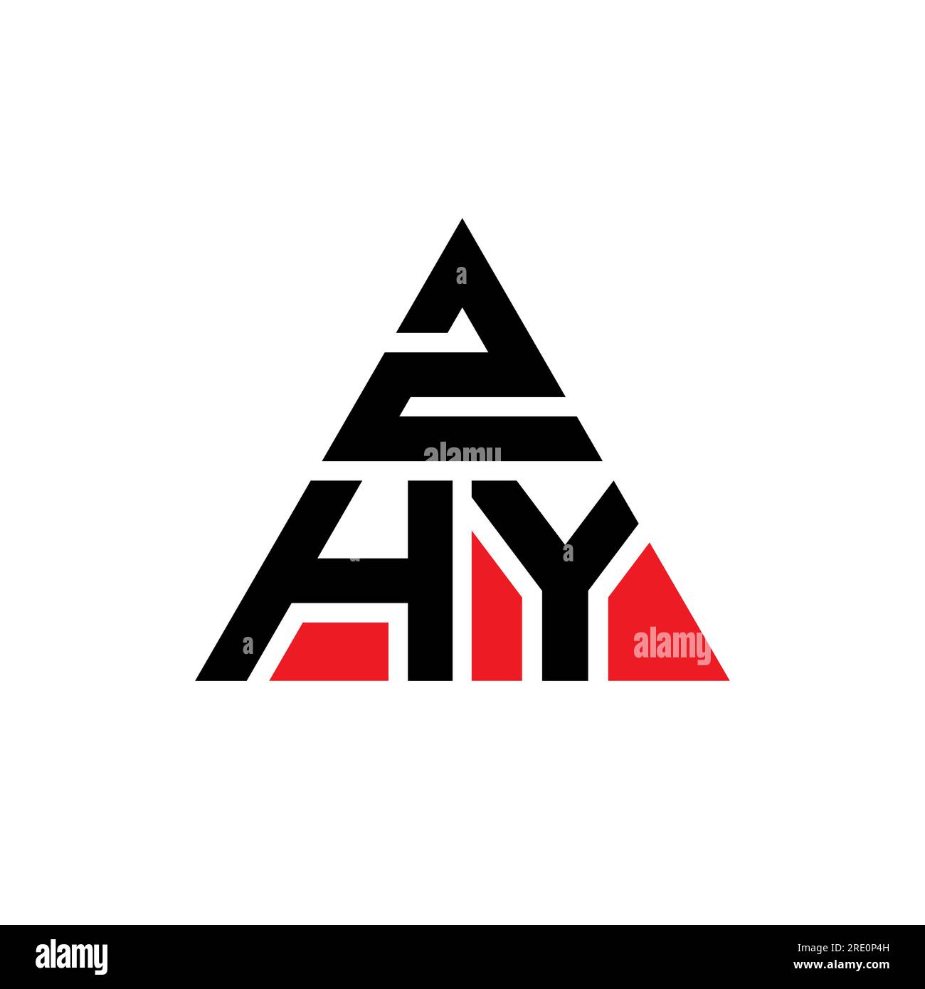 ZHY triangle letter logo design with triangle shape. ZHY triangle logo design monogram. ZHY ...