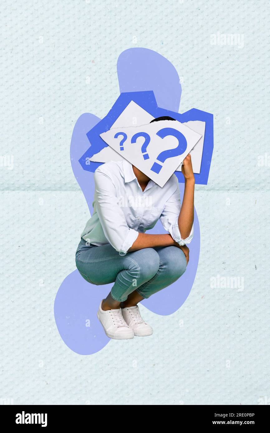 Vertical template illustration collage art of funny young woman ...