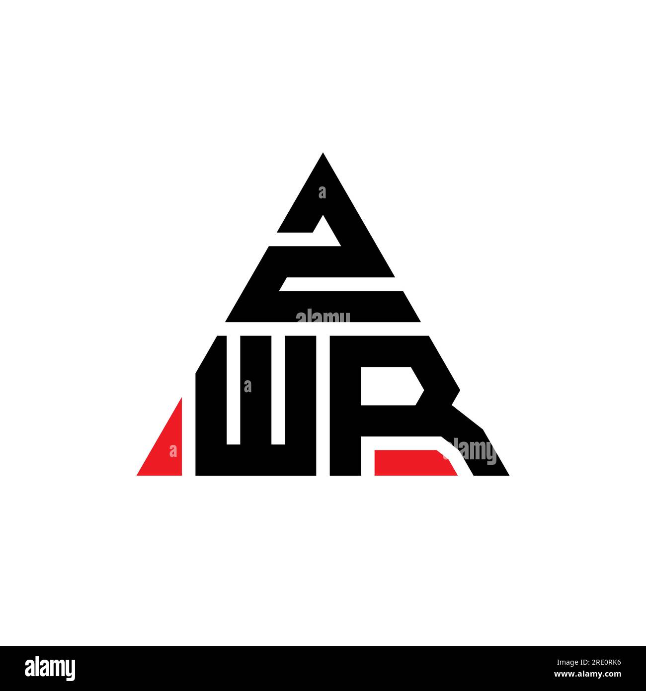 ZWR triangle letter logo design with triangle shape. ZWR triangle logo ...