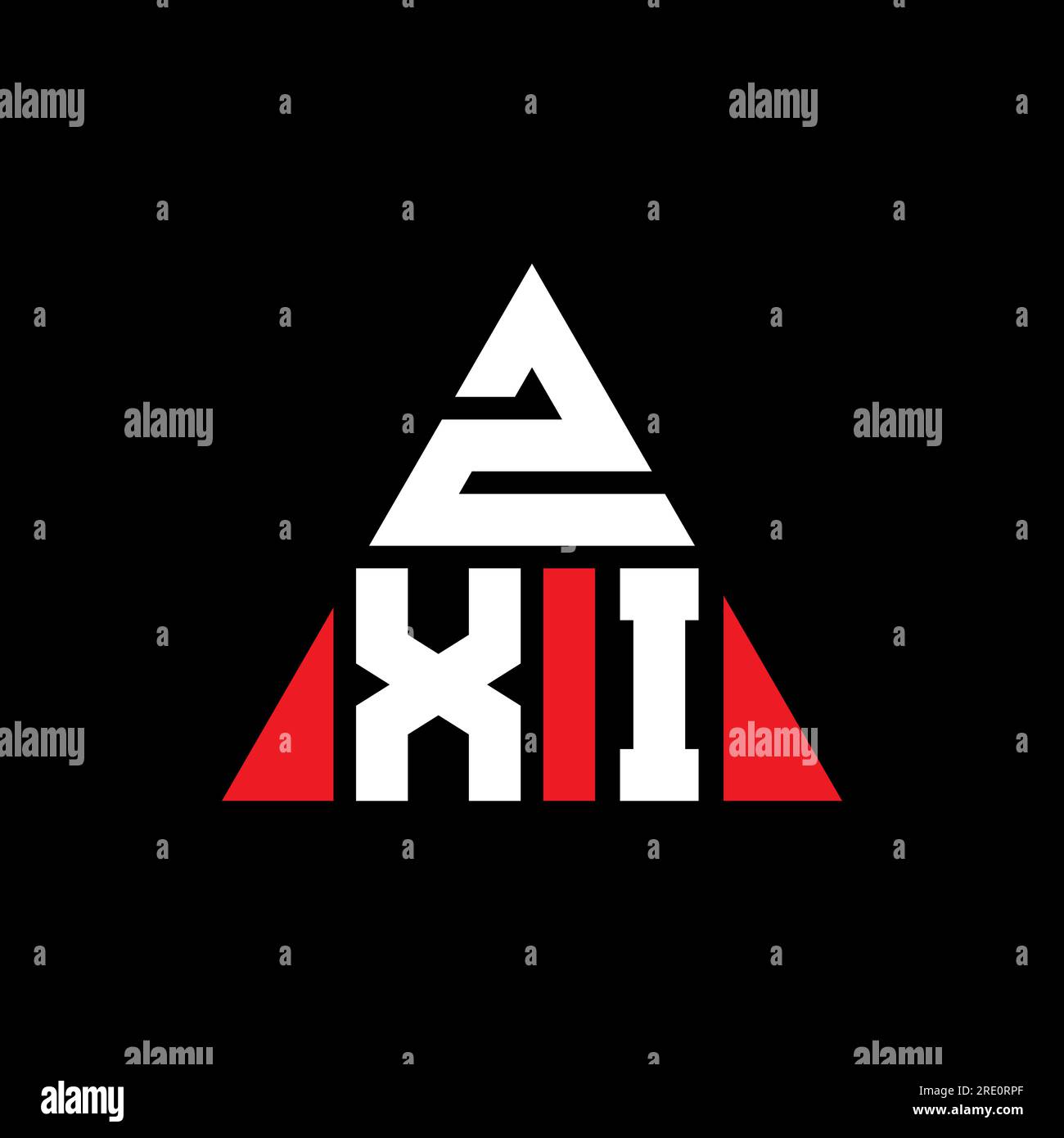 ZXI triangle letter logo design with triangle shape. ZXI triangle logo ...