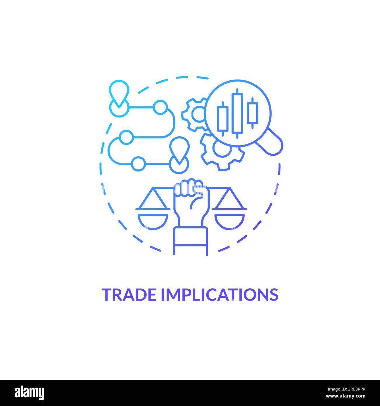2D trade implications concept icon Stock Vector Image & Art - Alamy