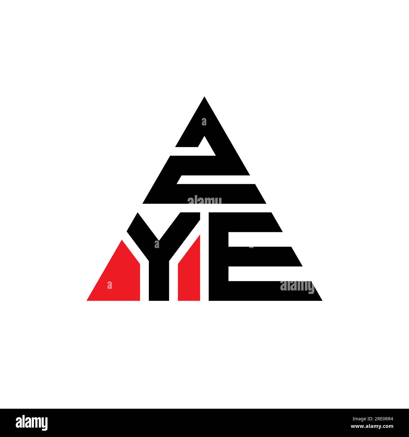 ZYE triangle letter logo design with triangle shape. ZYE triangle logo ...