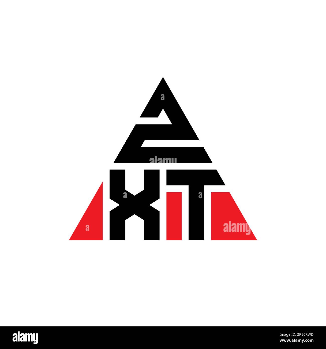 ZXT triangle letter logo design with triangle shape. ZXT triangle logo ...