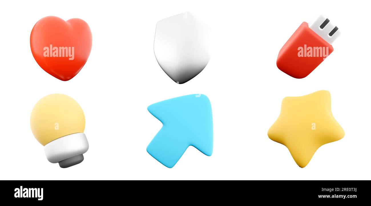 3d rendering yellow light bulb, Add to favorites, usb flash drive ...