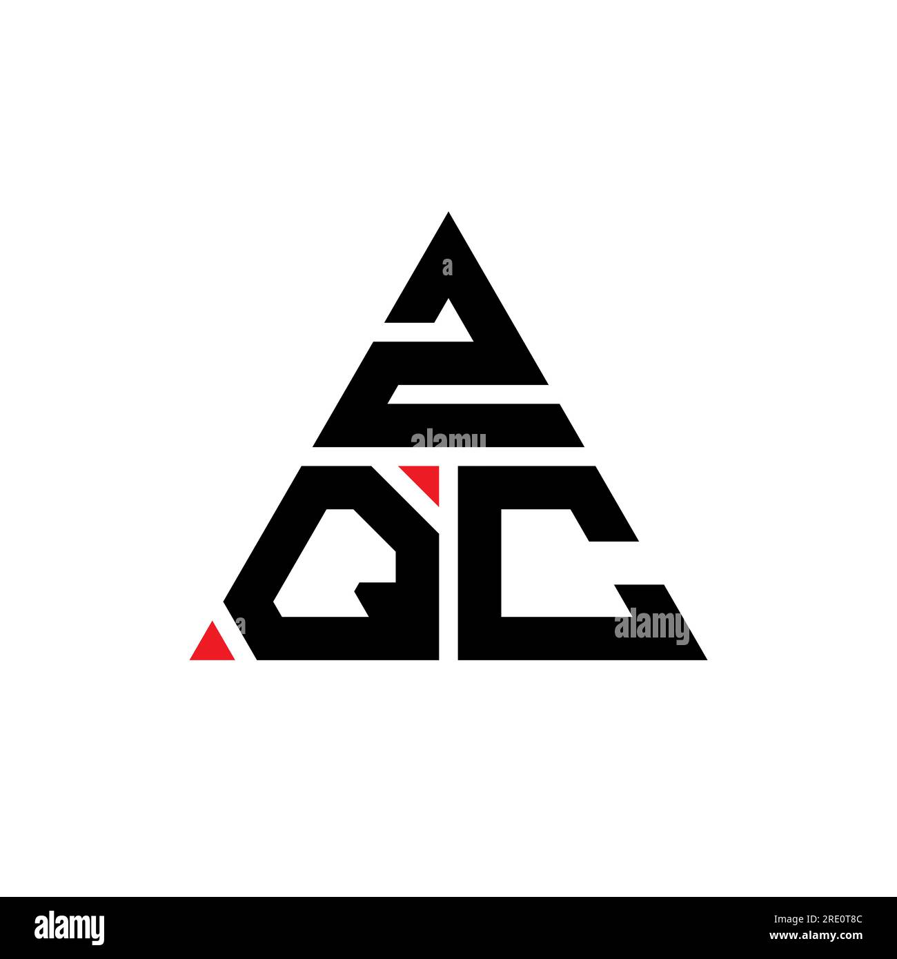 ZQC triangle letter logo design with triangle shape. ZQC triangle logo ...