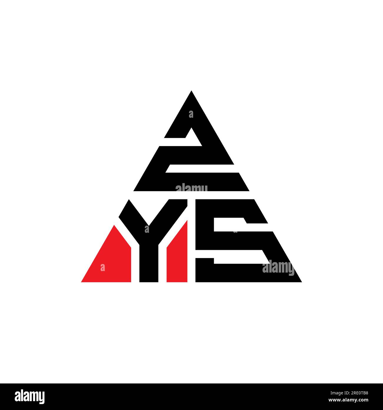 ZYS triangle letter logo design with triangle shape. ZYS triangle logo ...