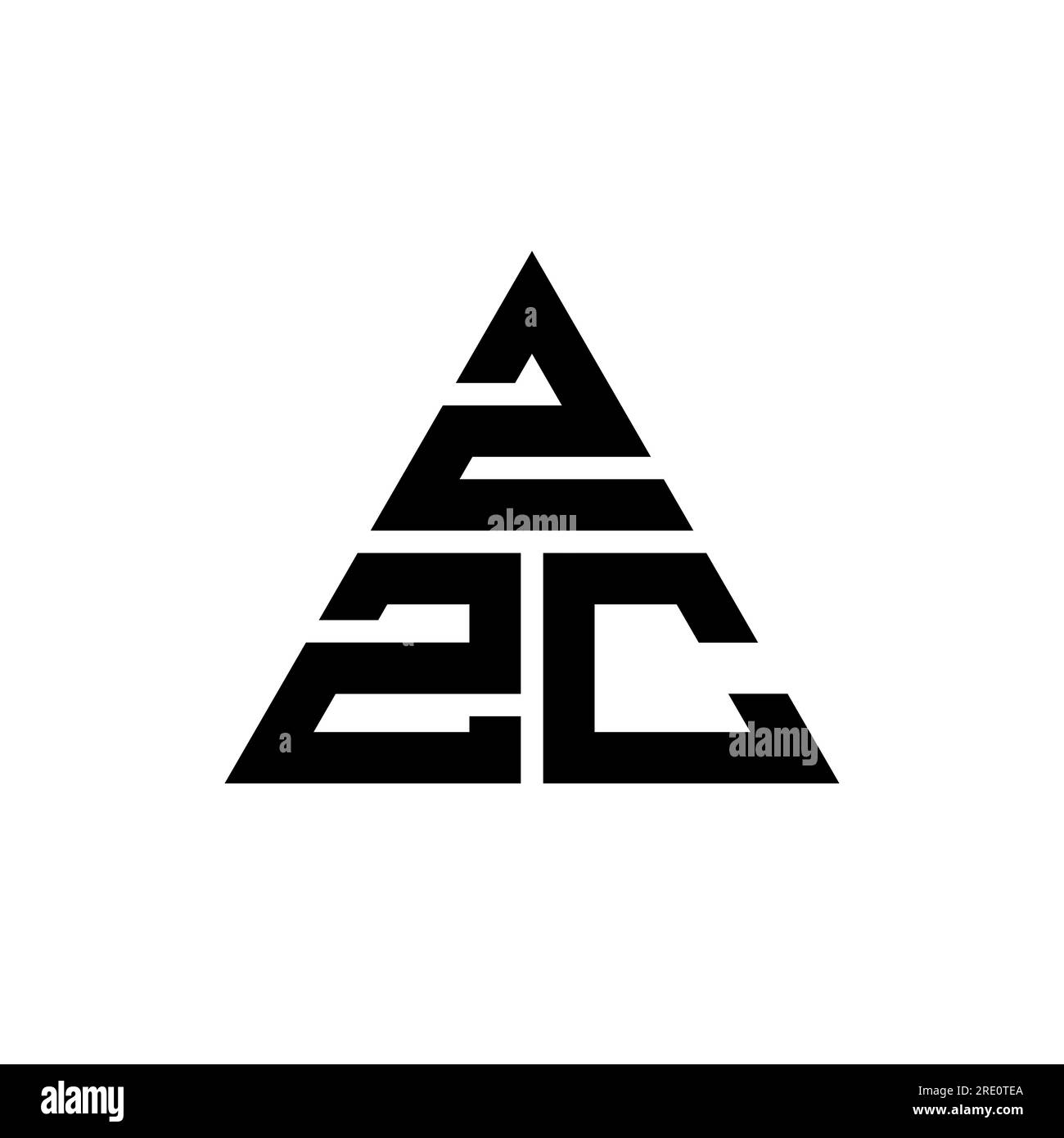 ZZC triangle letter logo design with triangle shape. ZZC triangle logo ...