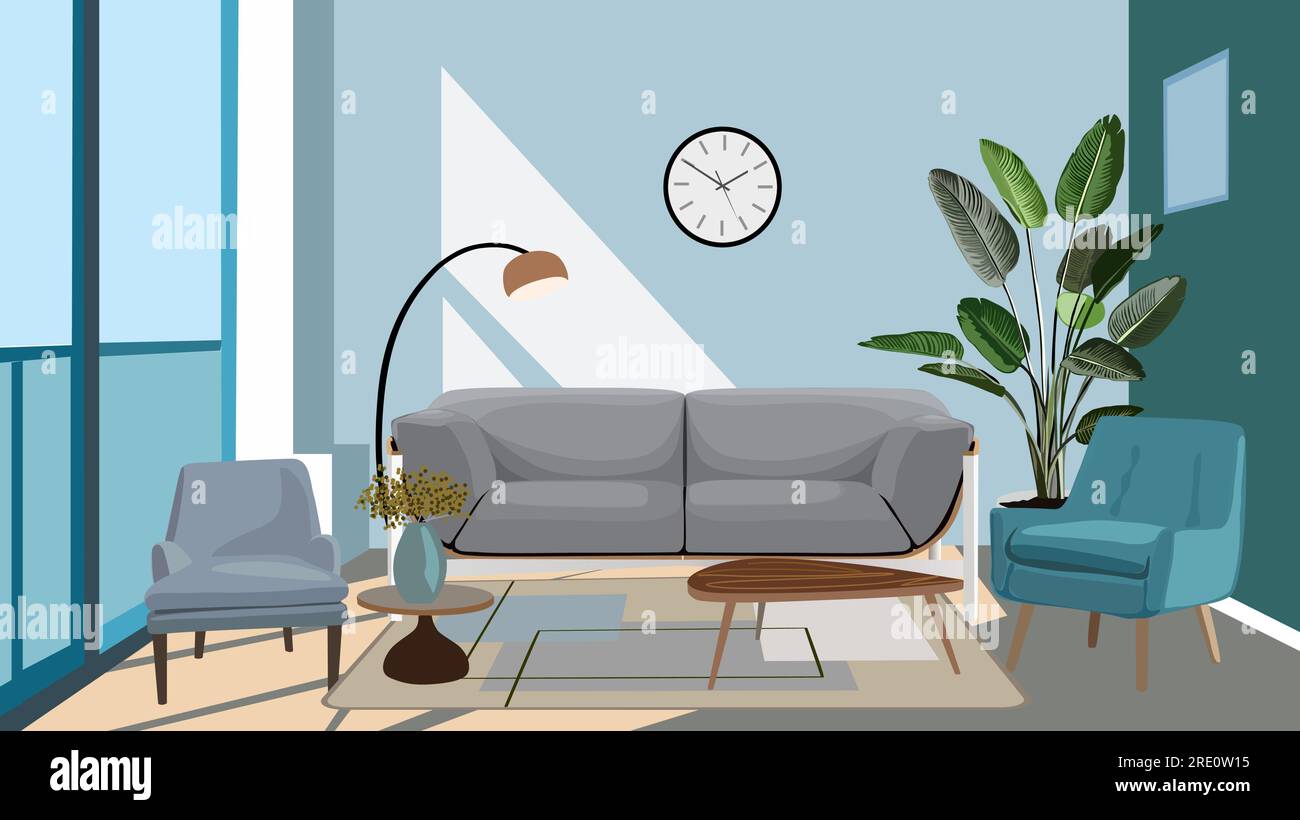 Design scene couch Stock Vector Images - Alamy