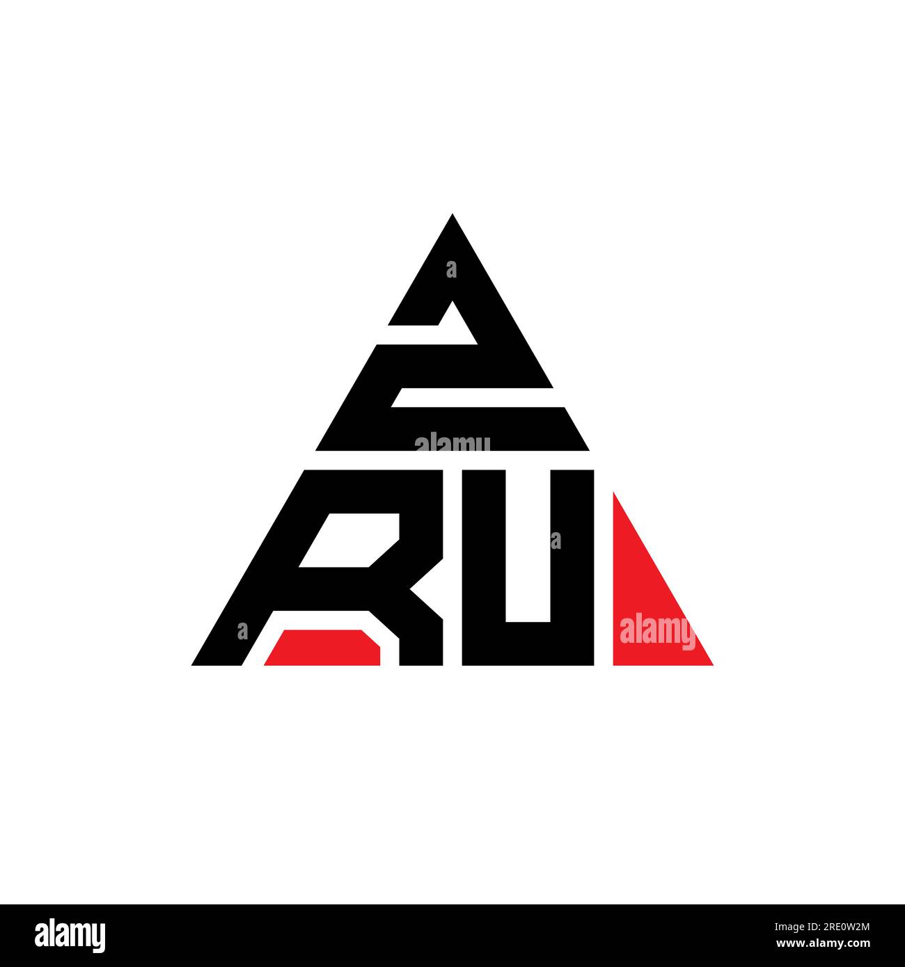 ZRU triangle letter logo design with triangle shape. ZRU triangle logo ...