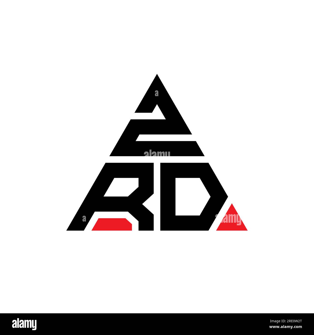 ZRD triangle letter logo design with triangle shape. ZRD triangle logo ...