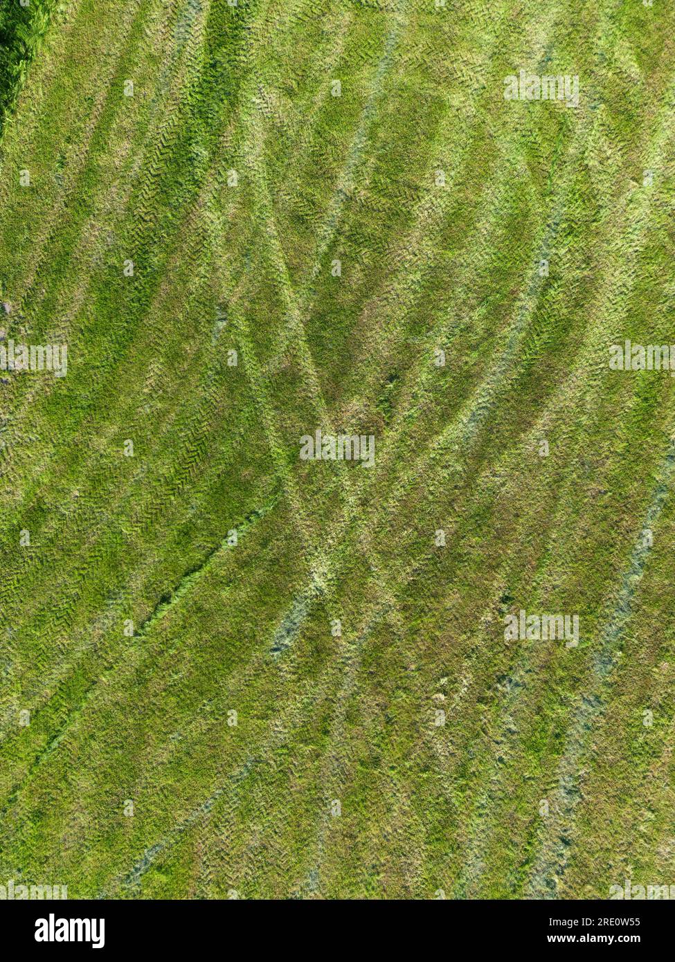 Aerial images of British farmland showing field boundaries and vehicle ...