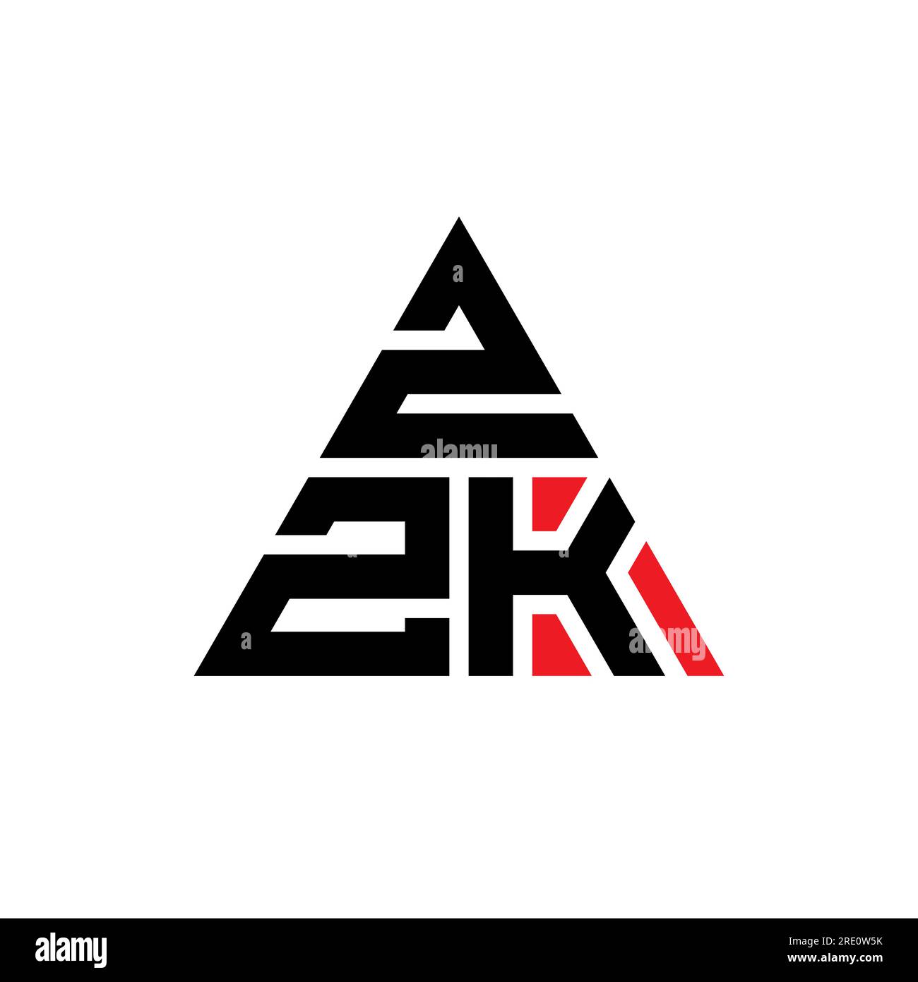 ZZK triangle letter logo design with triangle shape. ZZK triangle logo ...