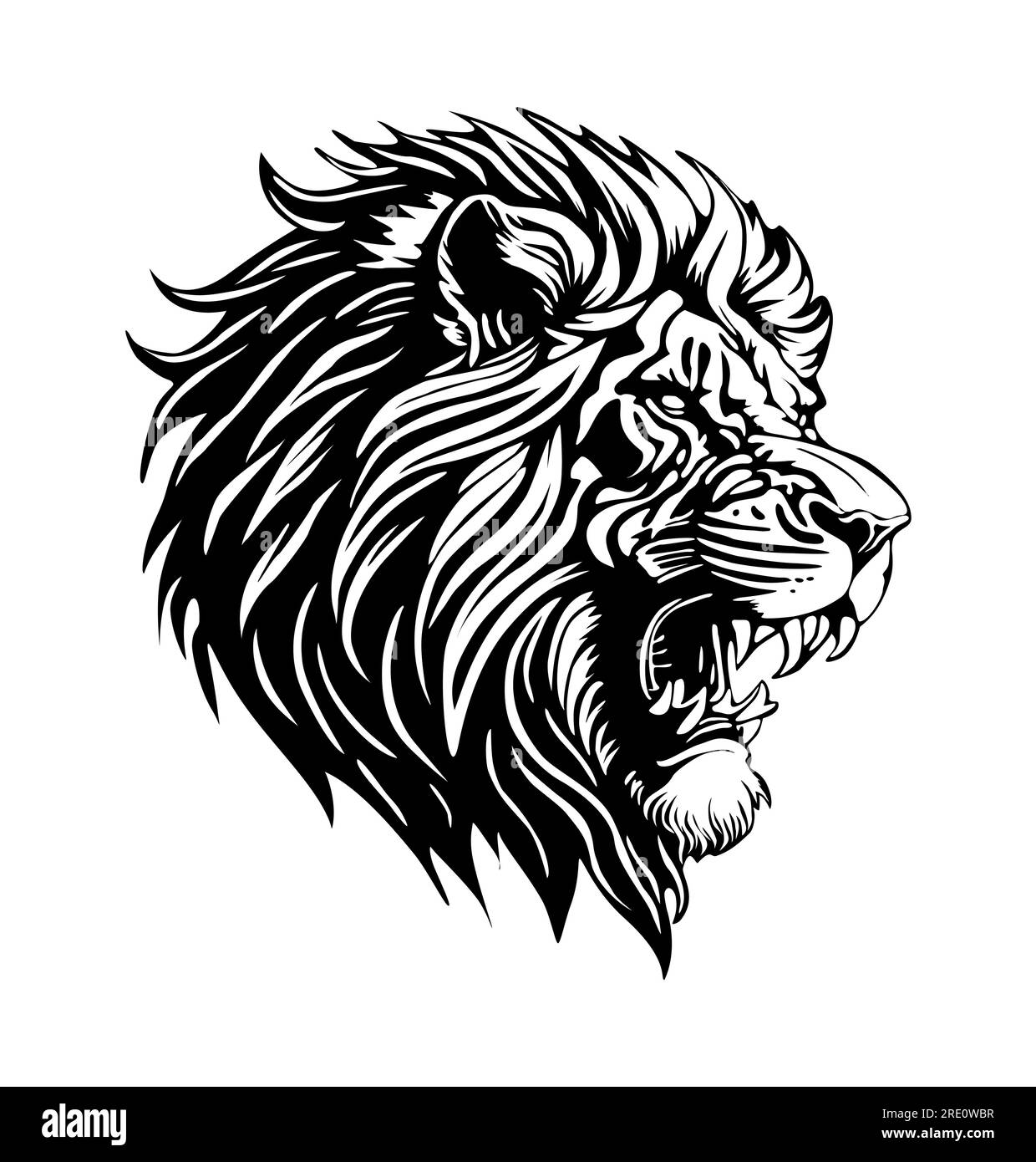 Leon Rugiendo Dibujo