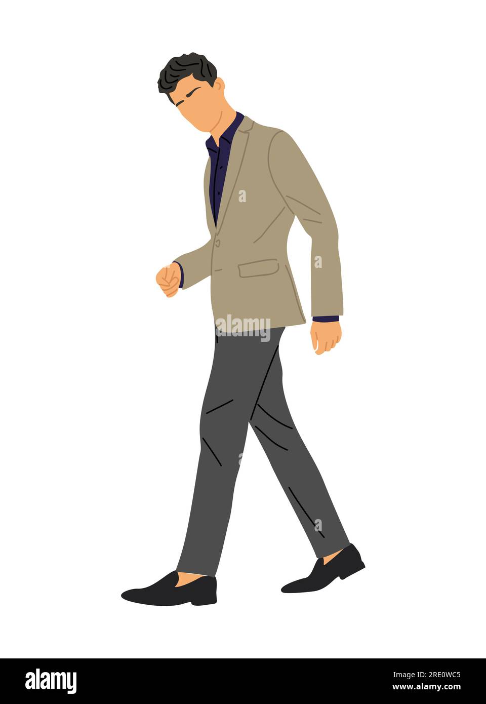 Side view male wearing Stock Vector Images - Alamy