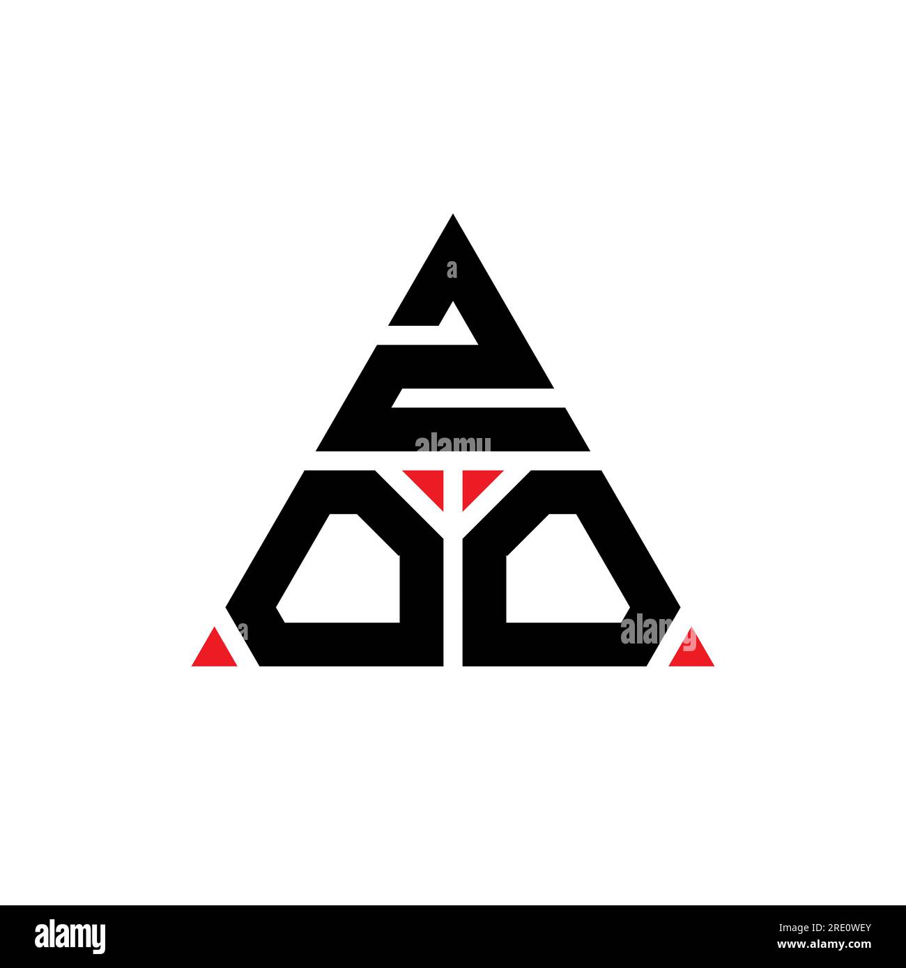 ZOO triangle letter logo design with triangle shape. ZOO triangle logo ...