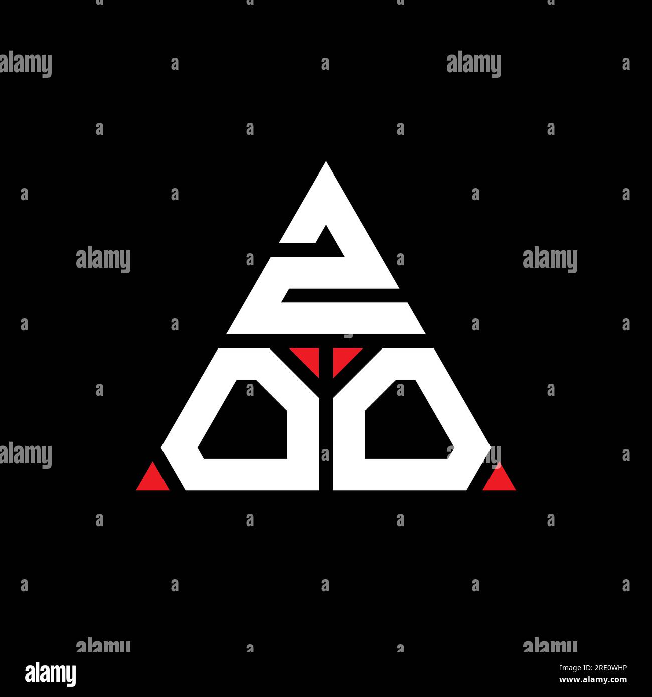 ZOO triangle letter logo design with triangle shape. ZOO triangle logo ...