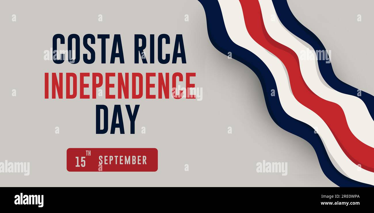 Costa Rica Independence Day 15th September celebration poster design ...