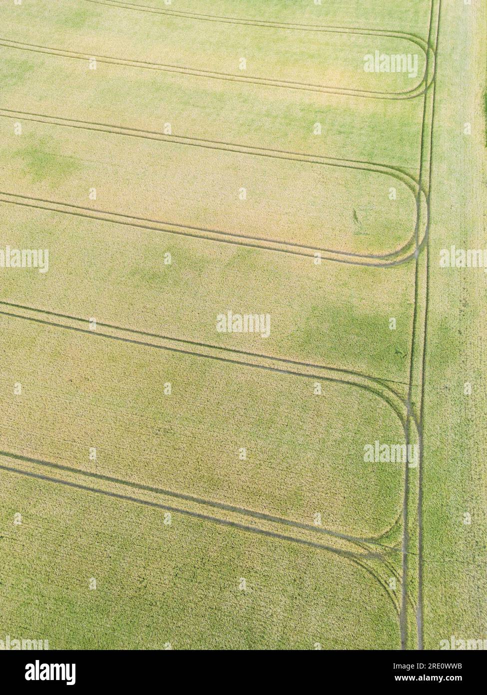 Aerial images of British farmland showing field boundaries and vehicle ...